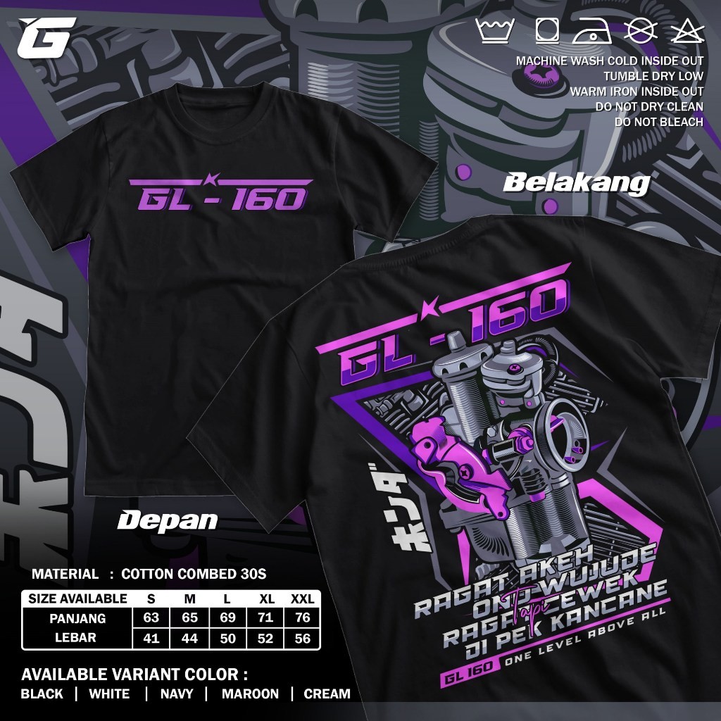 Jual Kaos Racing Honda GL 160 Ragat Akeh Ono Wujude Baju Disto Motor Herex Honda Gank Tshirt ...