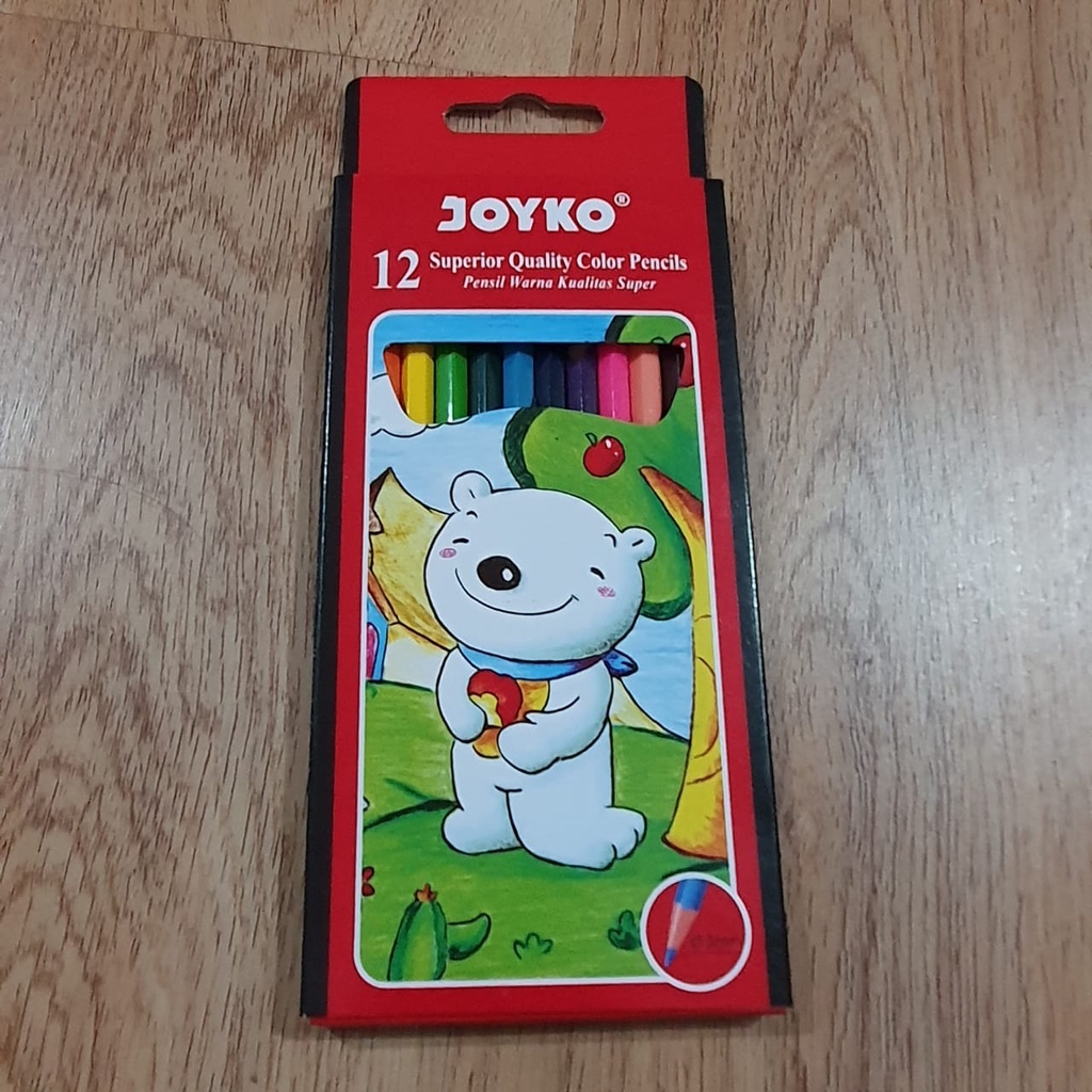 Jual 1 pcs PENSIL WARNA JOYKO 12 WARNA PANJANG JOYKO / PENSIL WARNA ...