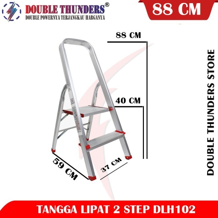 Jual TSR - Tangga Lipat Aluminium 2 Step Household Ladder DLH 102 DT ...