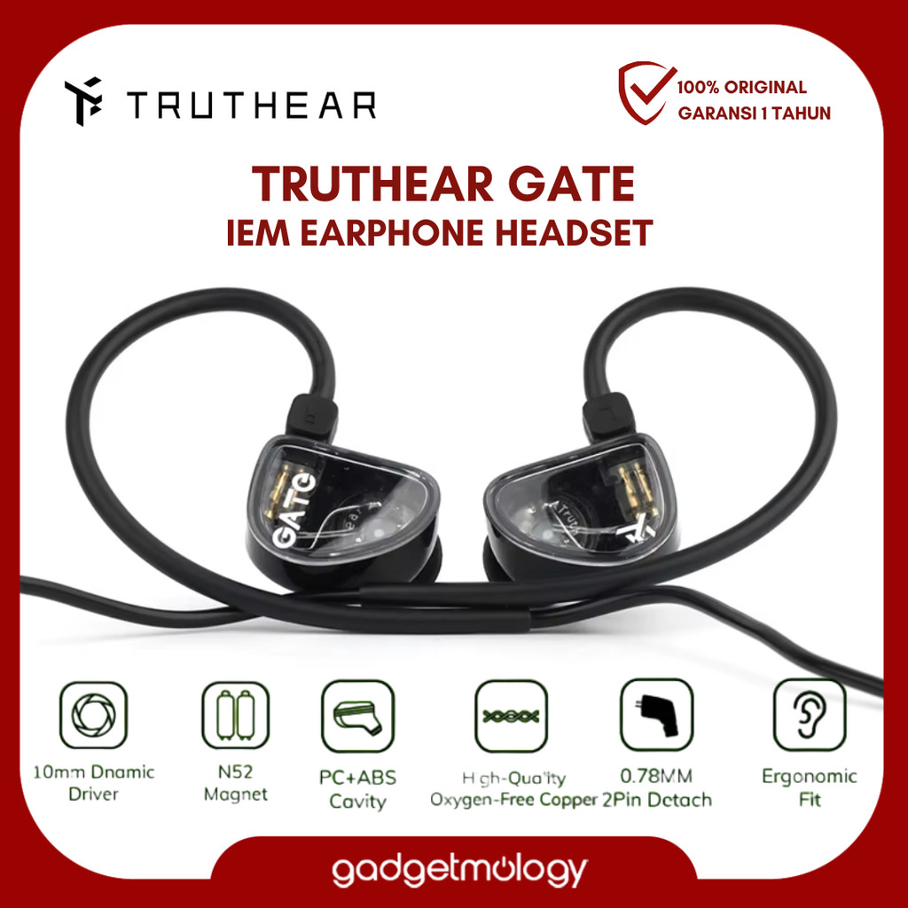Jual TruthEar GATE - 1DD Dynamic Driver In Ear Monitor Earphone Headset ...