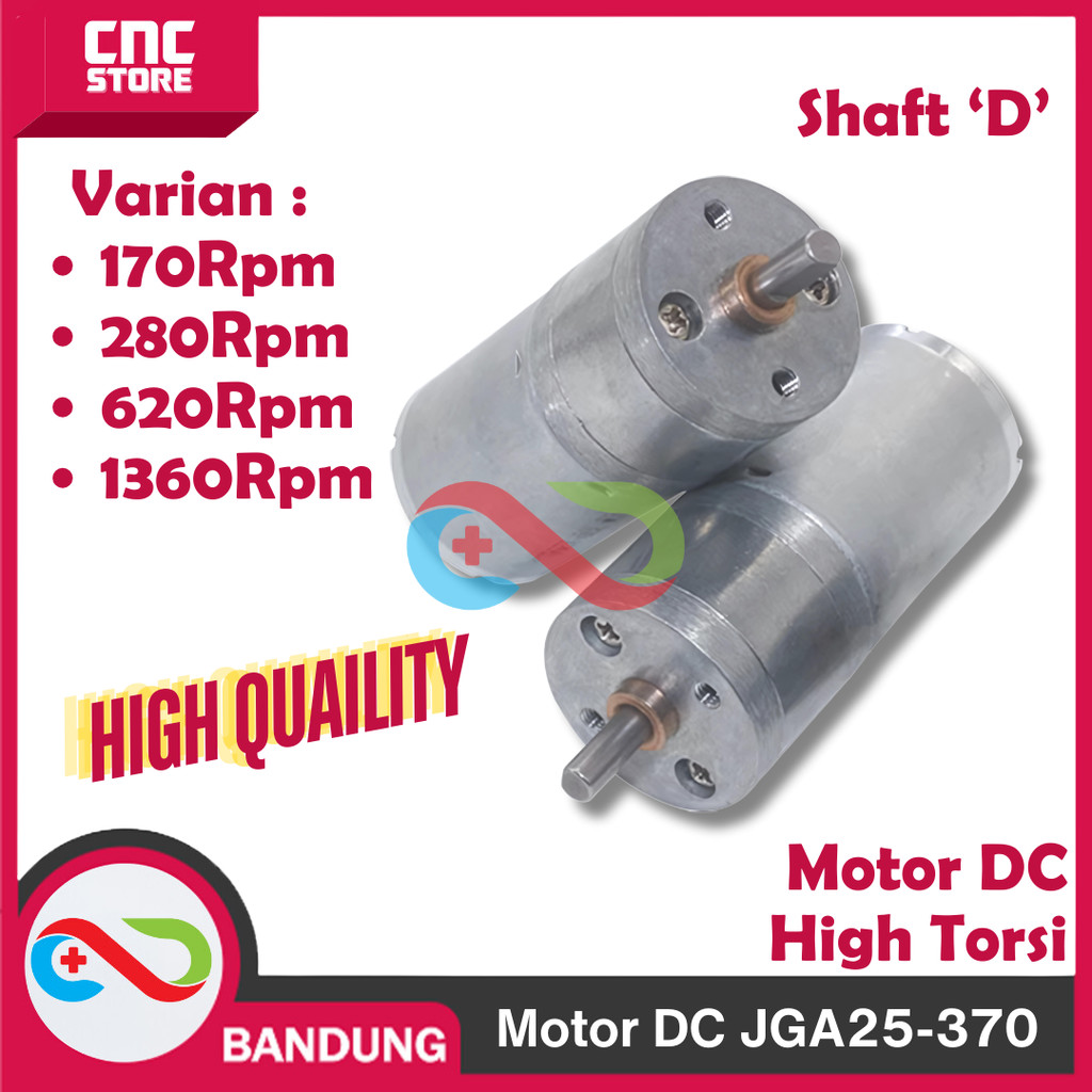 Jual MOTOR DC GEARBOX JGA25-370 DC REDUCTION MOTOR HIGH SPEED 12V JGA25 370 | Shopee Indonesia