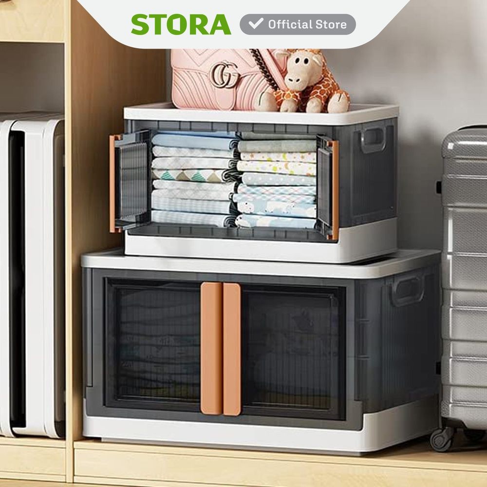 Jual Stora Kotak Penyimpanan Lipat Front Opened Foldable Box Container ...