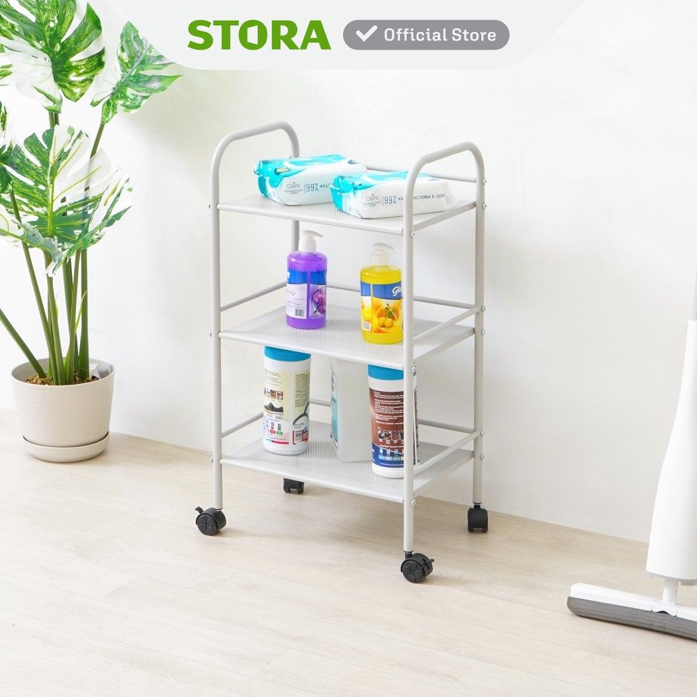 Jual Stora Lyra Rak Troli 3 Tingkat Rak Penyimpanan Multifungsi Dengan ...