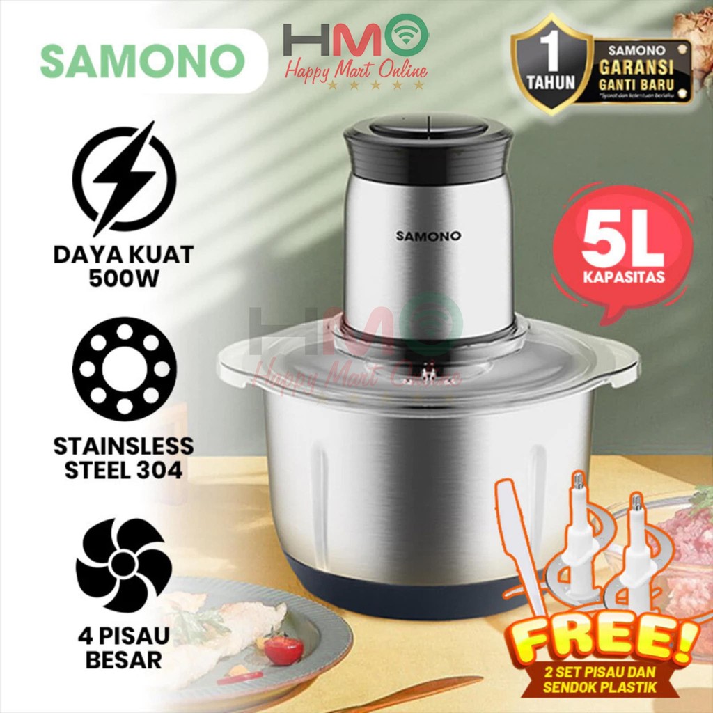 Jual Samono Chopper Stainless 5 Liter SW-C500 Chopper Penggiling Daging ...