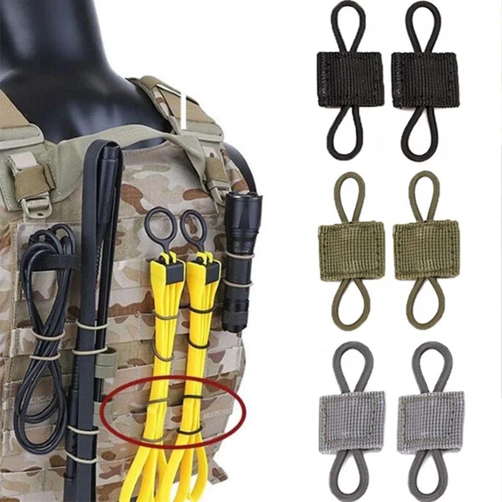 Jual Tactical MOLLE Elastic Strap Tactical Bag Binding Buckles Outdoor ...