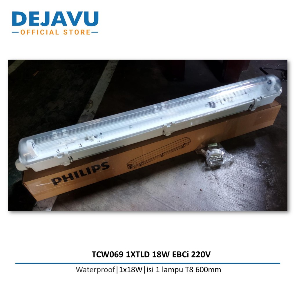 Jual Philips Rumah/Fitting Lampu TL T8 TCW069 1xTLD 18W EBCi 220V ...