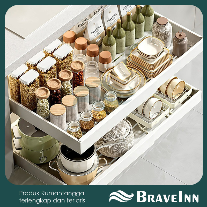 Jual Rak Piring Tarik Rak Laci Piring Rak Piring Untuk Kabinet Rak ...
