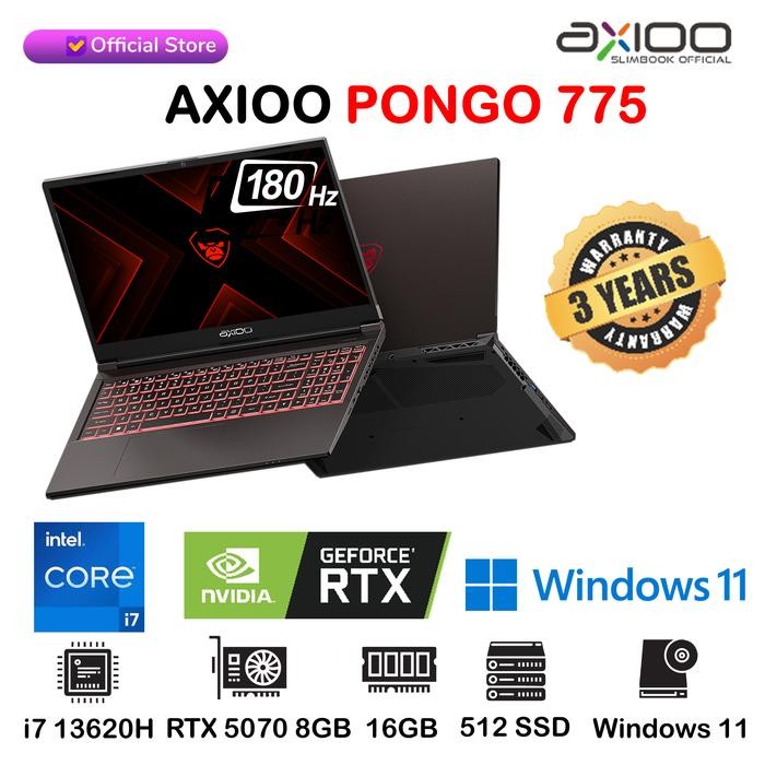 Jual LAPTOP AXIOO PONGO 775 i7 13620H 16GB 512GB SSD RTX 5070 8GB 180Hz ...