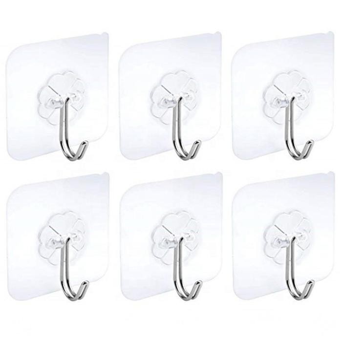 Jual Gantungan HOOK Tempel Transparan Hanger Besi Cantelan Dinding ...