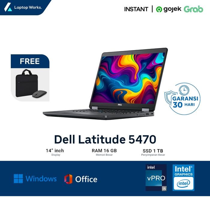 Jual Laptop Dell Latitude 5470 Core I5 gen 6 Ram 16gb Ssd 1Tb Bonus Tas & Mouse | Windows ...