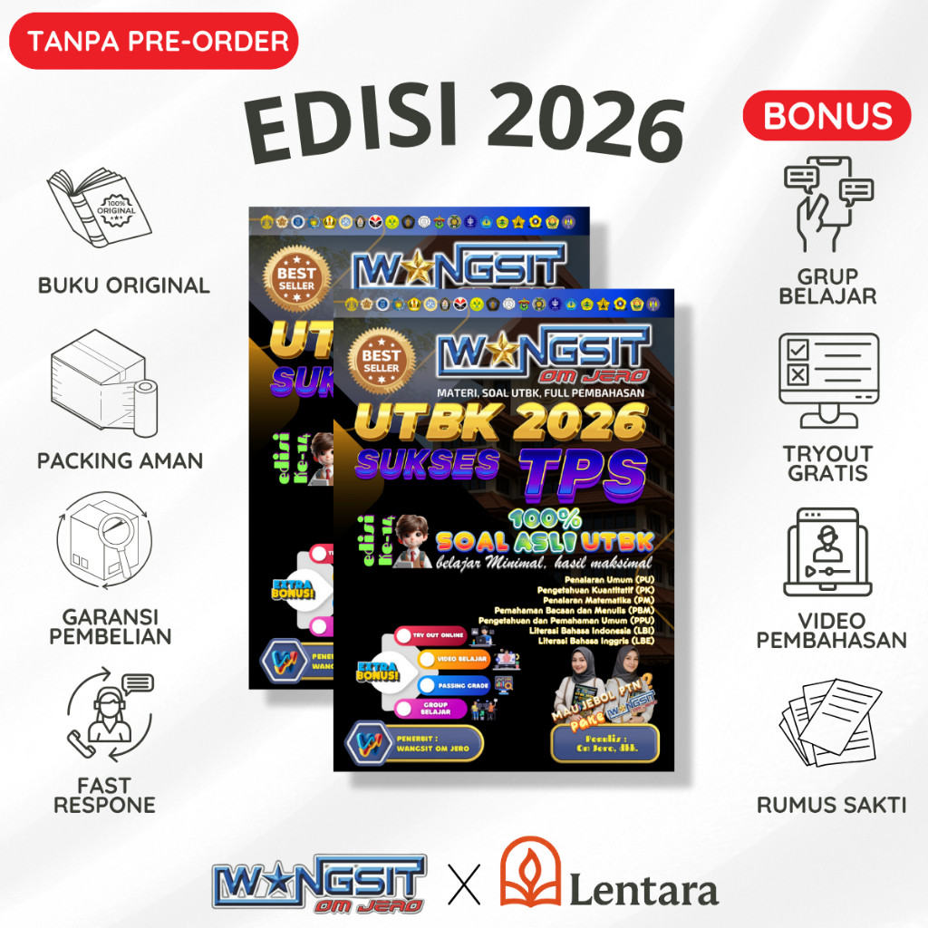 Jual BUKU WANGSIT OM JERO SUKSES TPS UTBK SNBT 2026 FULL MATERI DAN ...