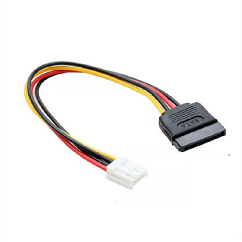Jual 4Pin Small Type to 15Pin HDD SATA Power Supply Cable Cord 20AWG ...