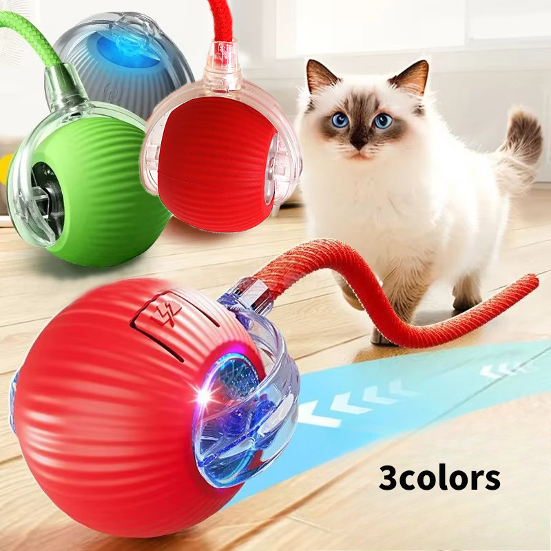 Jual Cat Interactive Ball Toys Automatic Rolling Ball For Kitten ...