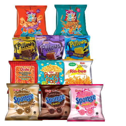 Jual OISHI SPONGE/POPPY/RINBEE/PILLOWS/SUKY-SUKY RENCENG ALL VARIAN ...