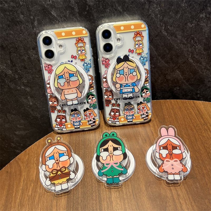 Jual Cartoon Crybaby Ins Korean Cute Pop Sockets Magsafe Grip Holder ...