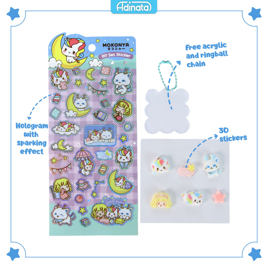 Jual Mokonya DIY Set Stickers 2550-6158 / Stiker - Adinata | Shopee ...