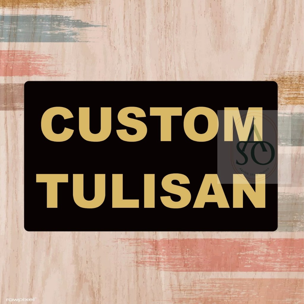 Jual SS Custom Tulisan Sign Akrilik Gold berbagai ukuran/bisa custom ...