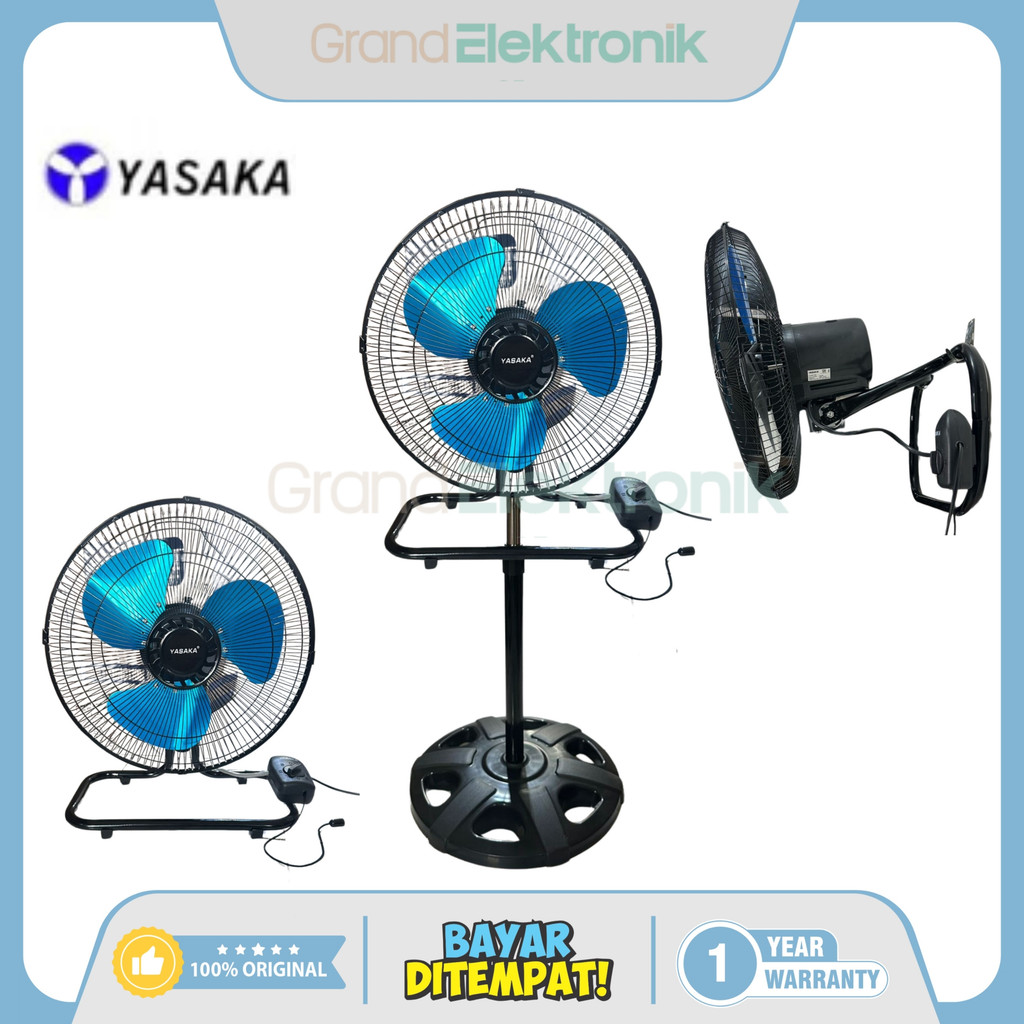Jual [COD READY] YASAKA 3 IN 1 STAND FAN , WALL FAN , DESK FAN / KIPAS ...