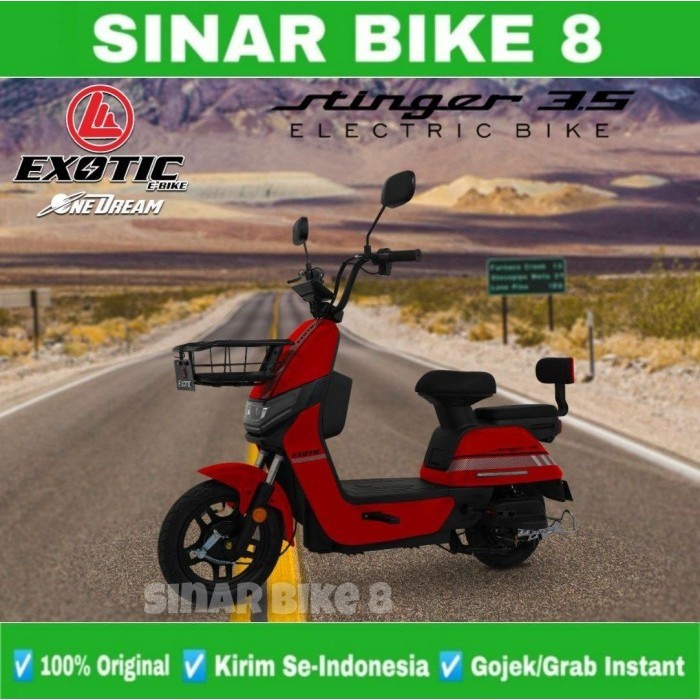 Jual Sepeda Listrik EXOTIC STINGER 3.5 BY PACIFIC Electric Bike 500 Watt | Shopee Indonesia
