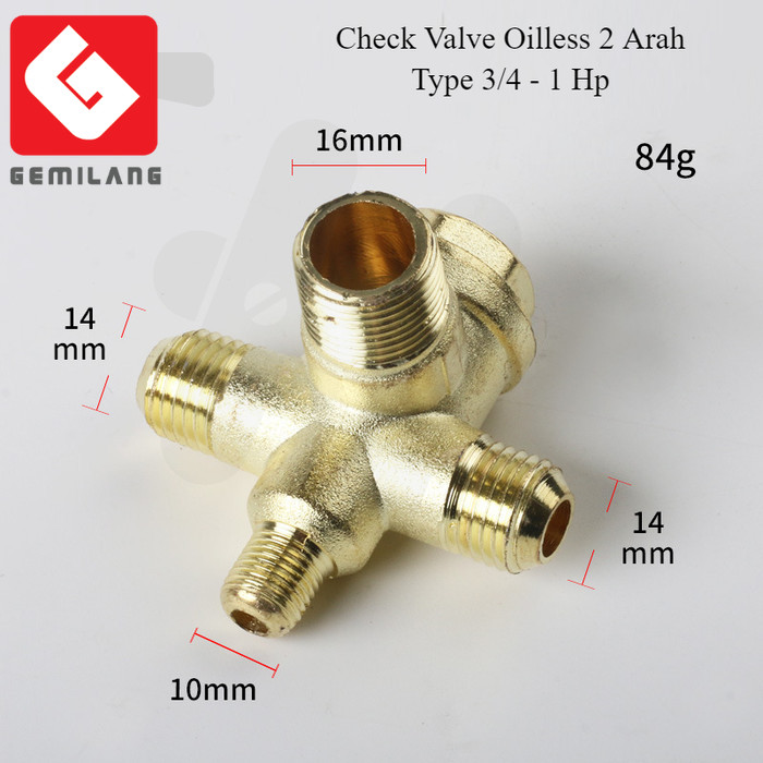Jual Check Valve 2 Pipa Kompresor Angin Listrik Portable Oilless ...
