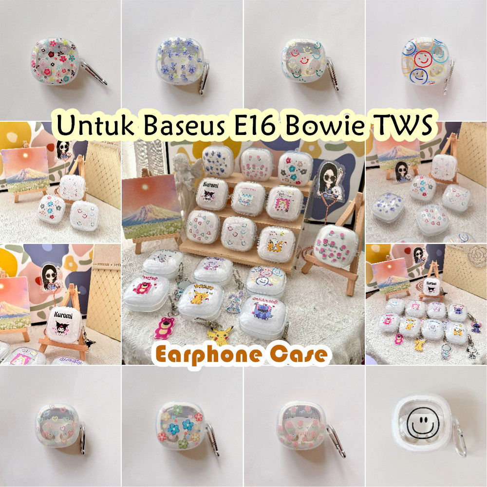 Jual 【variety】Untuk Baseus E16 Bowie TWS Case Kreatif Kartun pola Soft ...