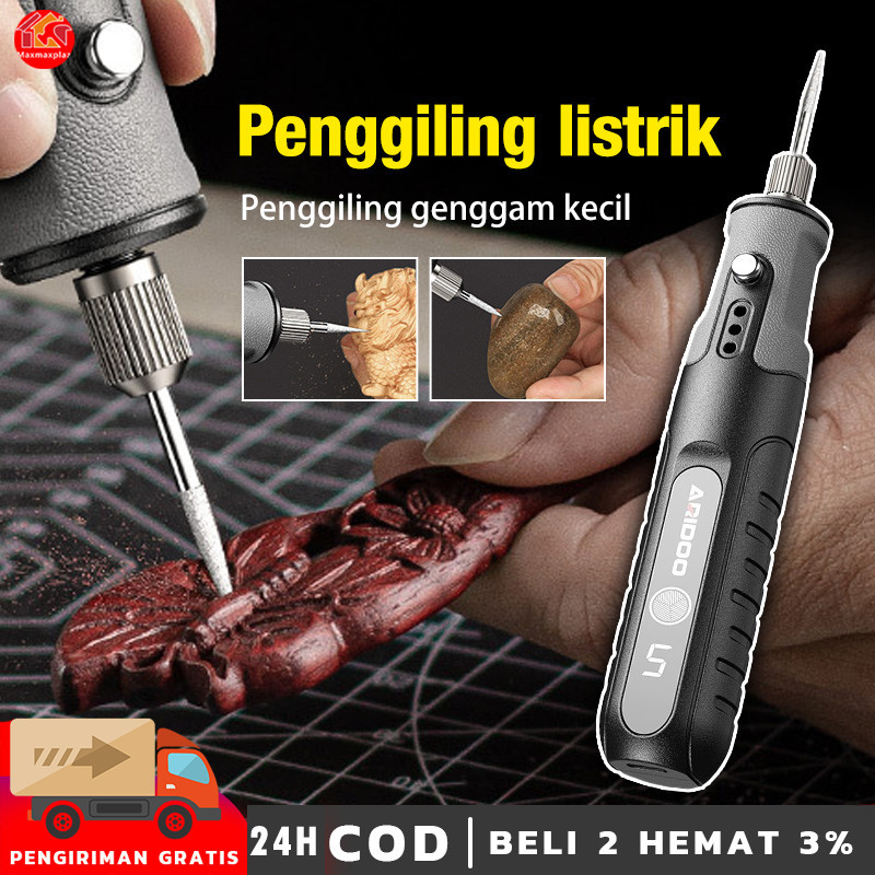 Jual Bor Mini 12V DC 18000 RPM Mini Drill Electric Engraver Grinder ...