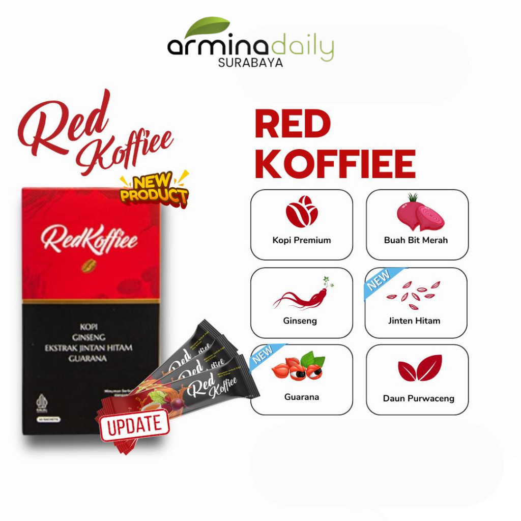 Jual Kopi Merah Atau Red Koffiee Armina Daily 1 Box Isi 10 Sachet ...