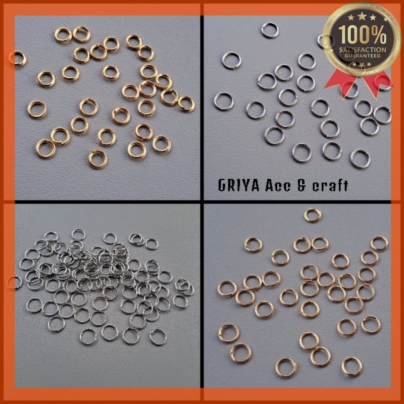 Jual 909758 ~ ( 50 gram ) Ring Bulat Nikel Bahan Gelang Dan Kalung ...
