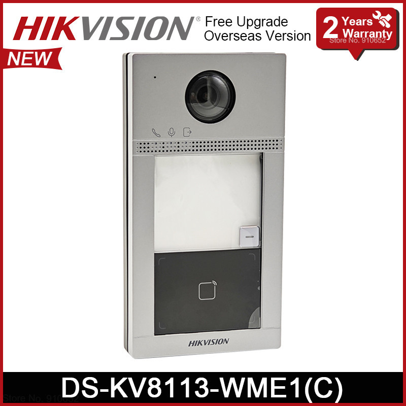 Jual Hikvision DS-KV8113-WME1(C) WiFi IP Doorbell 1 Button Metal Villa Door Station Phone Video ...