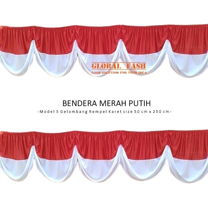 Jual Bendera Merah Putih 5 Gelombang polos / Bendera Kain Indonesia ...