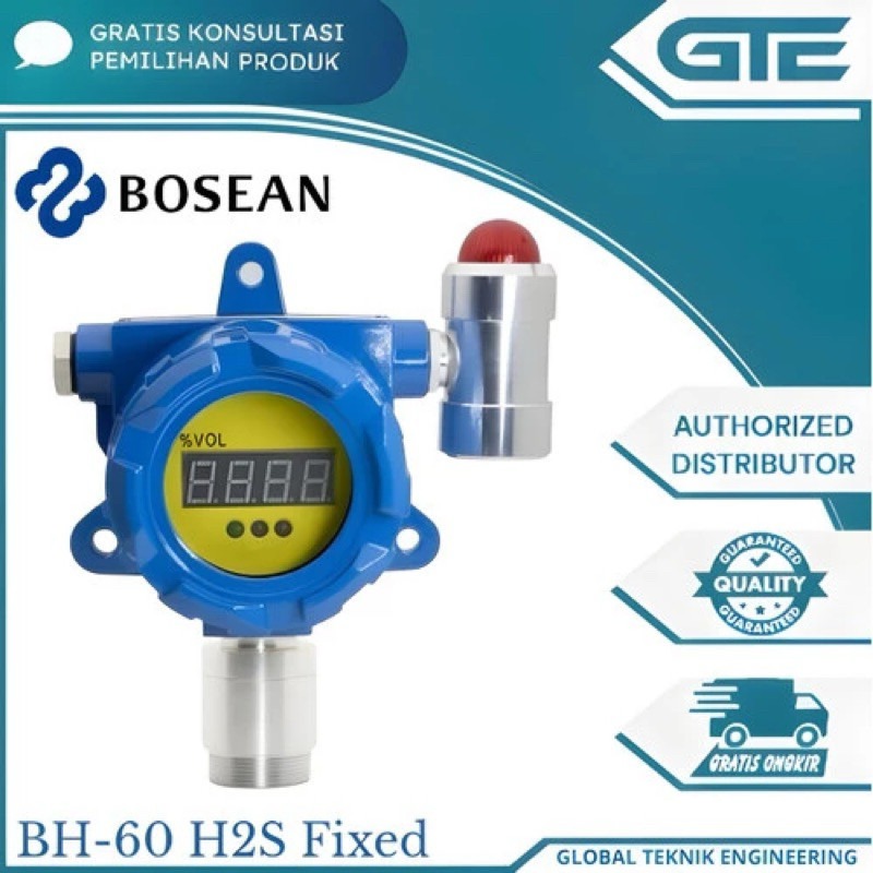 Jual H2S Fixed Gas Detector BH-60 Fix Bosean BH60 Hydrogen Sulfide ...