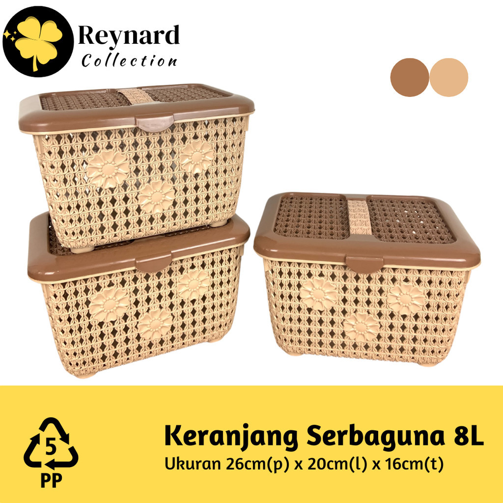 Jual Keranjang Serbaguna 8 Liter Container Estetik Mini 8L Keranjang ...