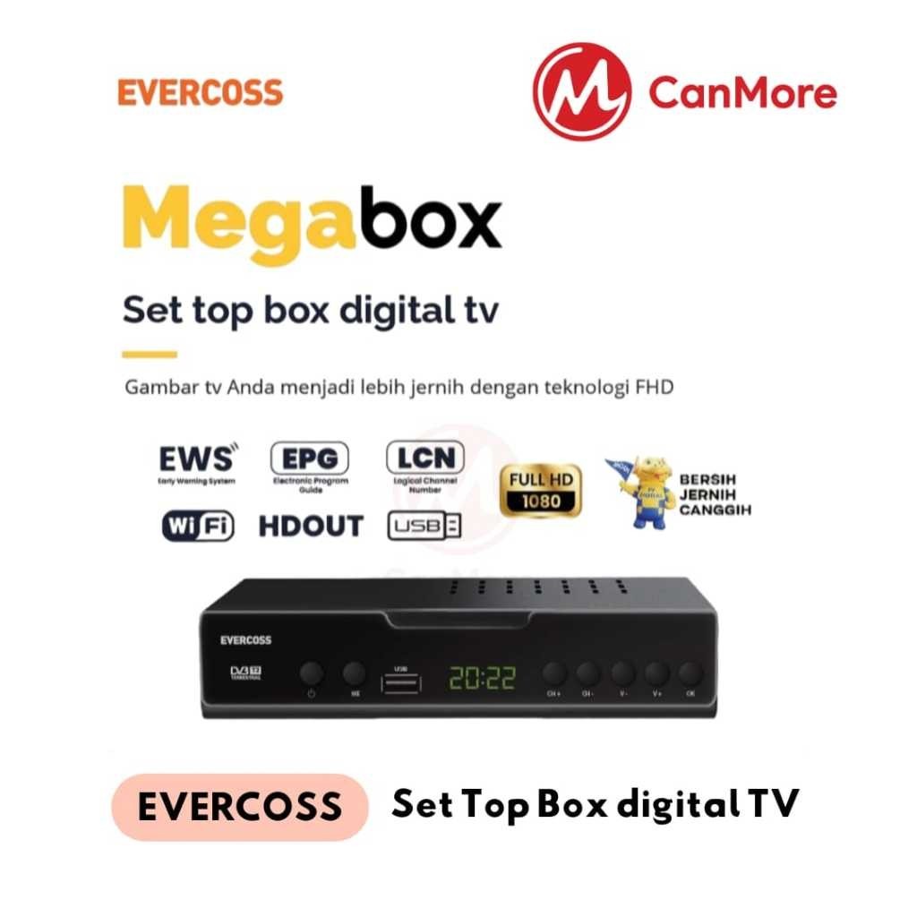 Jual Evercoss Set Top Box Pro TV Digital Receiver Original STB Full HD MegaBox Max/Prime DVBT2 ...