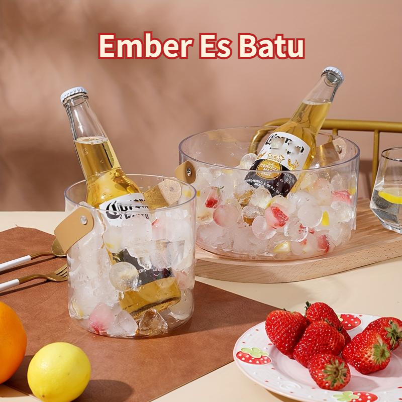 Jual Ember Es Batu Tempat Minuman Wadah Buah Plastik Transparan Wadah ...