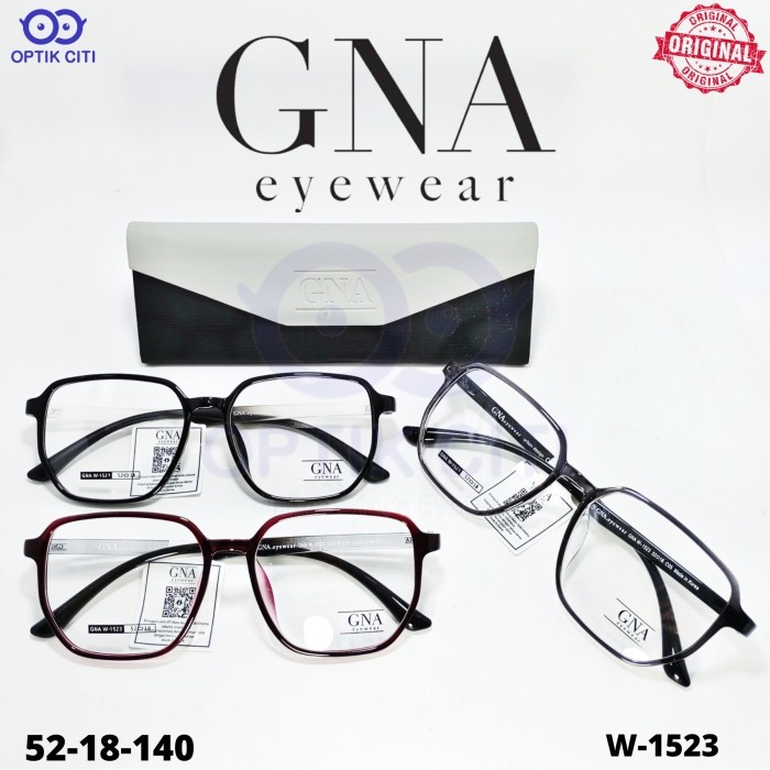 Jual Frame Kacamata Pria Wanita Kotak GNA 1523 Eyewear Original ...
