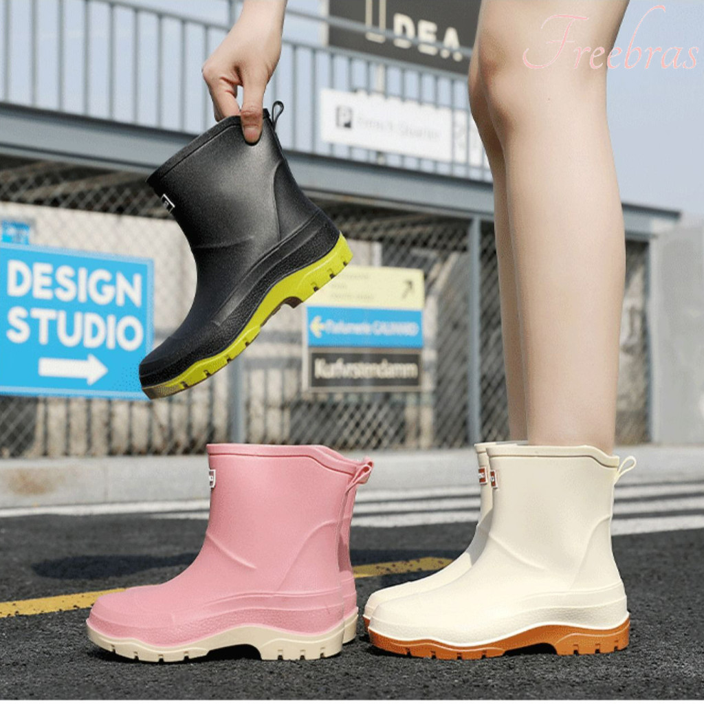 Jual FREEBRAS Mode Bahan PVC Sepatu Boots Wanita Import Premium Bots ...