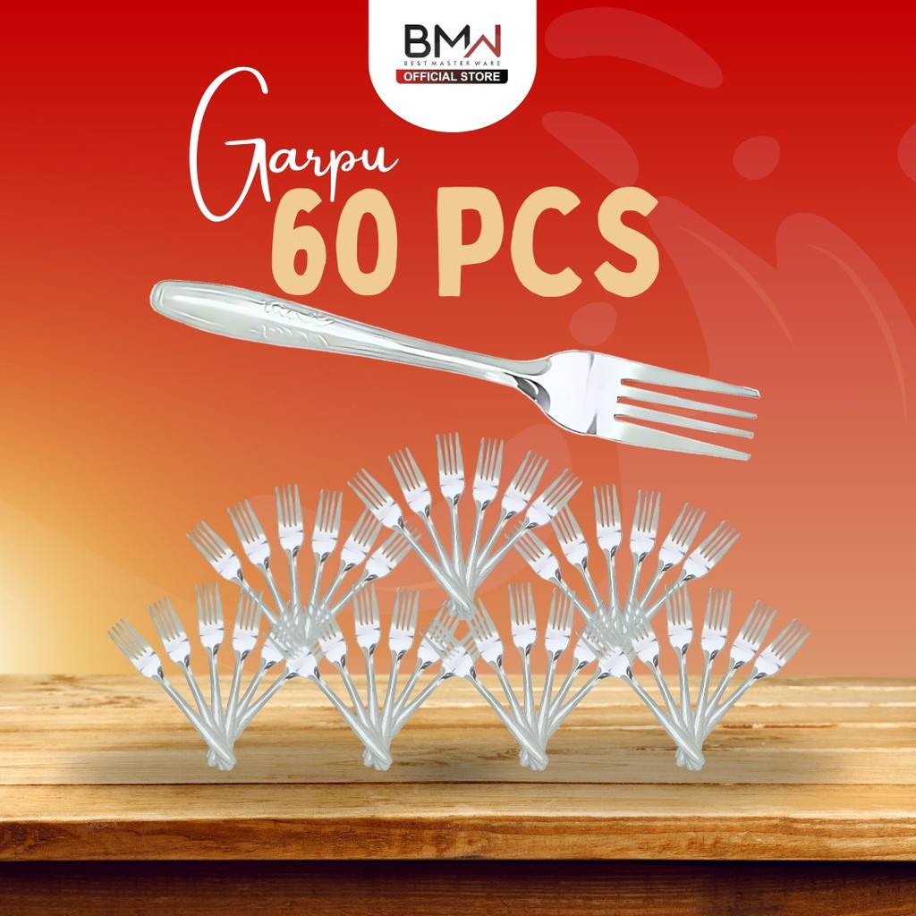 Jual BMW Kitchenware - 60 PCS Garpu Makan Stainless Steel 5 Lusin Alat ...
