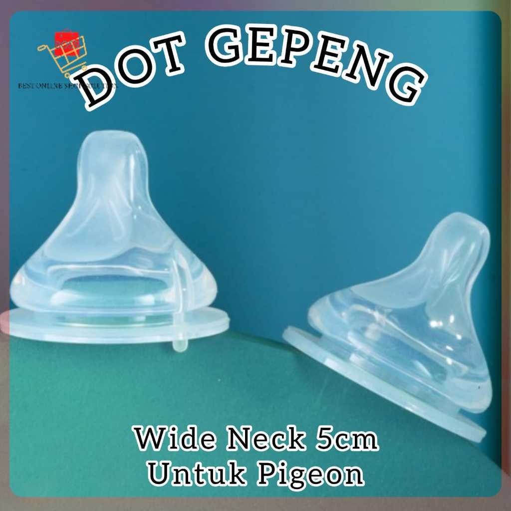 Jual DOT GEPENG Wide Neck 5cm Untuk PIGEON Silikon Dot Wide Neck 5cm Menyerupai DOT PIGEON ...