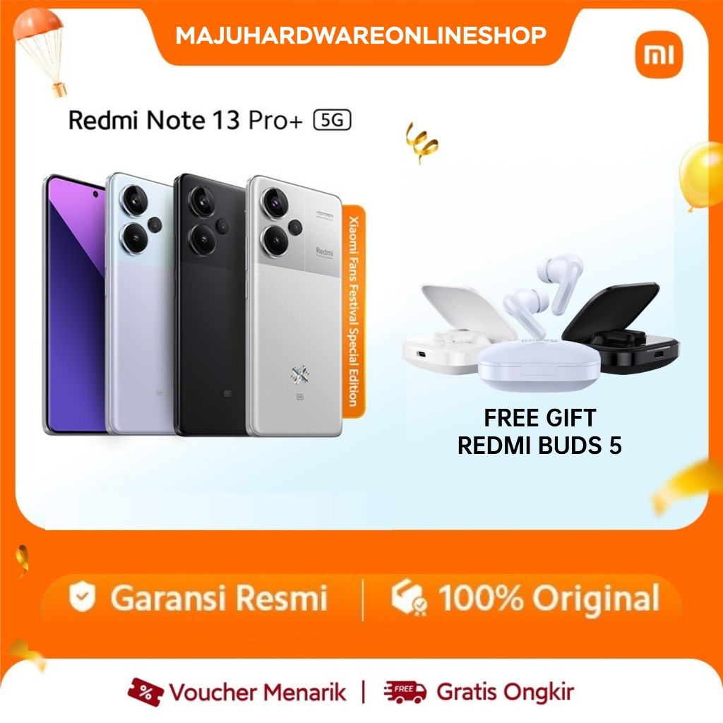 Jual Xiaomi Redmi Note 13 Pro+ 5G 12/512GB FREE REDMI BUDS 5 Garansi ...