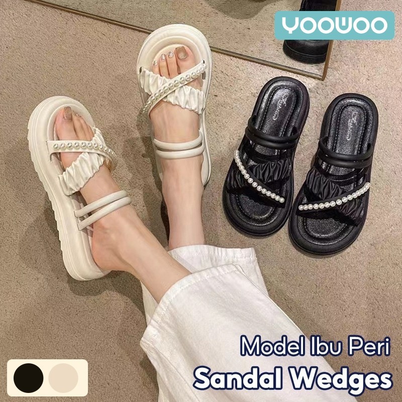 Jual YooWoo Sandal Bersol Platform Untuk Wanita Modis Sandal Rumah ...