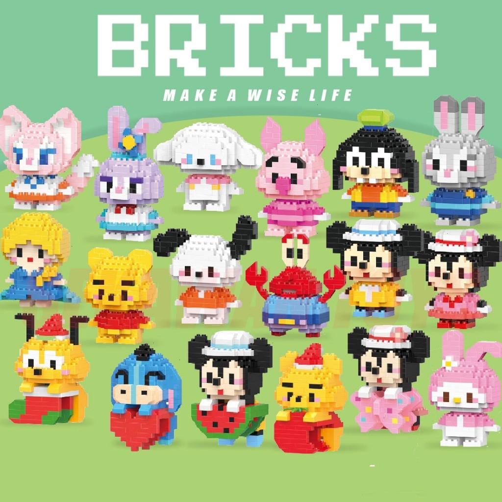 Jual READY - INSTAN Mainan Mini Brick Karakter / Balok Susun Mini ...