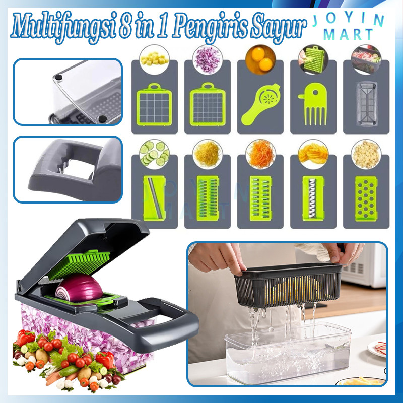 Jual Multifungsi 8 in 1 Pengiris Sayur/8 in 1 Multifunction Cutter ...