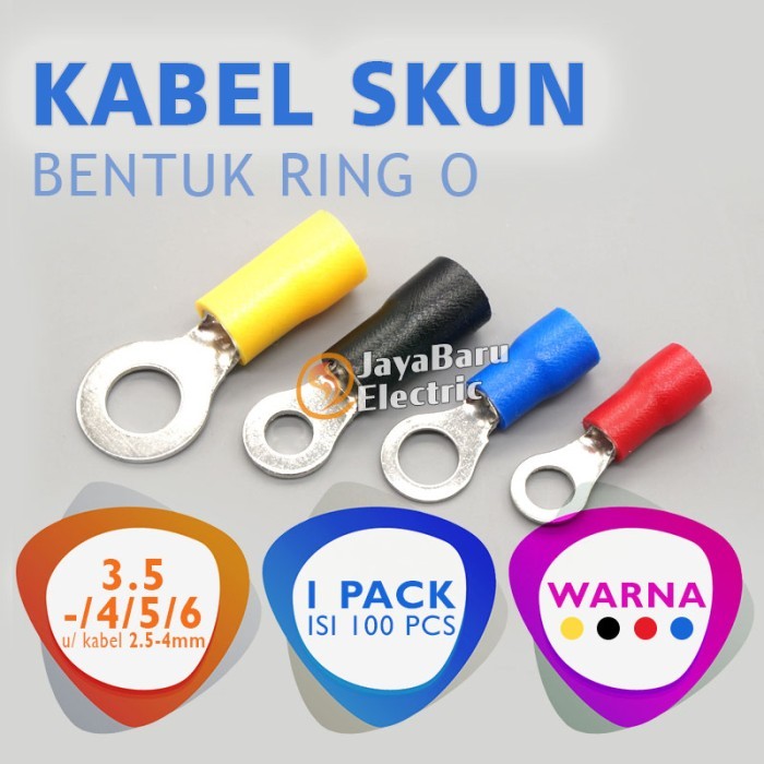 Jual Skun Scun Kabel Ring O Isolasi 3.5-4 3.5-5 3.5-6 4mm | Shopee ...
