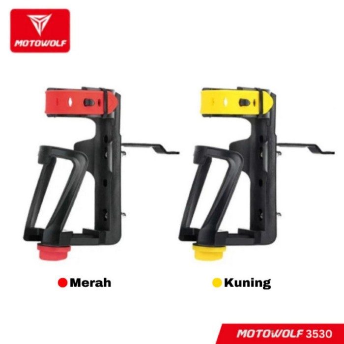 Jual Motowolf Tempat Botol Minum Motor Stang Sepeda Spion Flexible ...