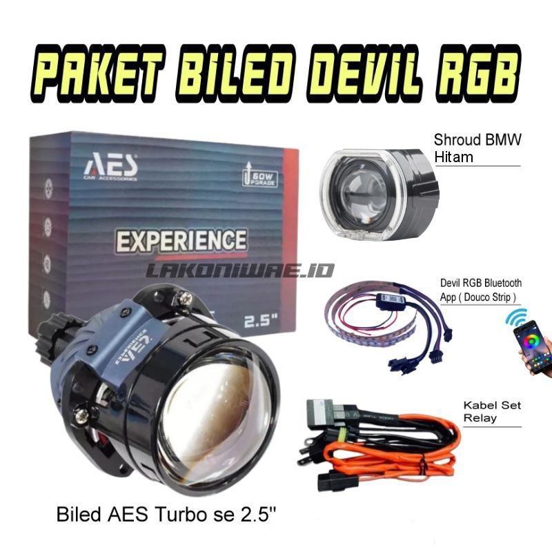 Jual BILED AES TURBO EXPERIENCE SE 2.5INCH 60WATT GEN 3 | PAKET DEVIL ...