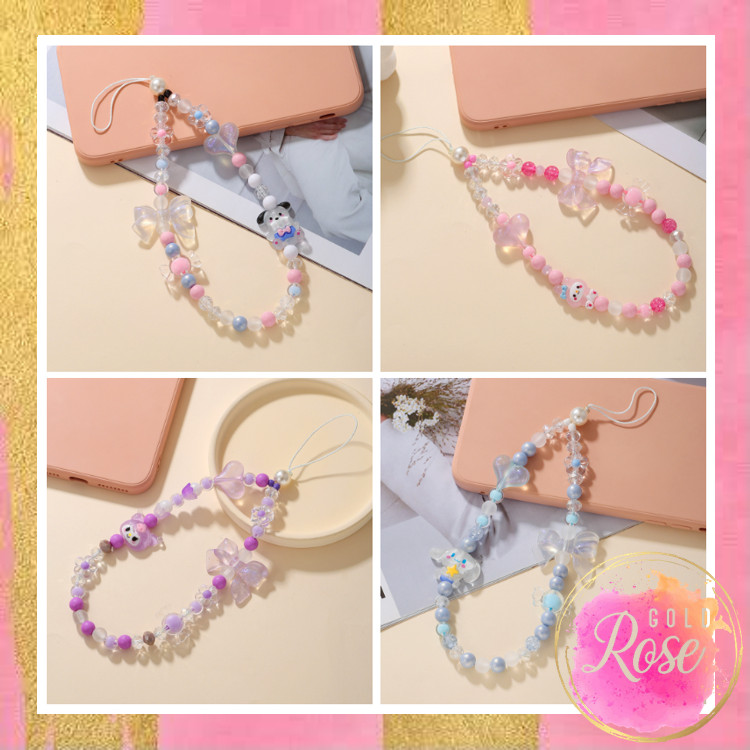 Jual ℛ𝑜𝓈𝑒𝑔𝑜𝓁𝒹 - 6366 Gantungan HP Manik Aesthetic / Phone Strap Gaya ...