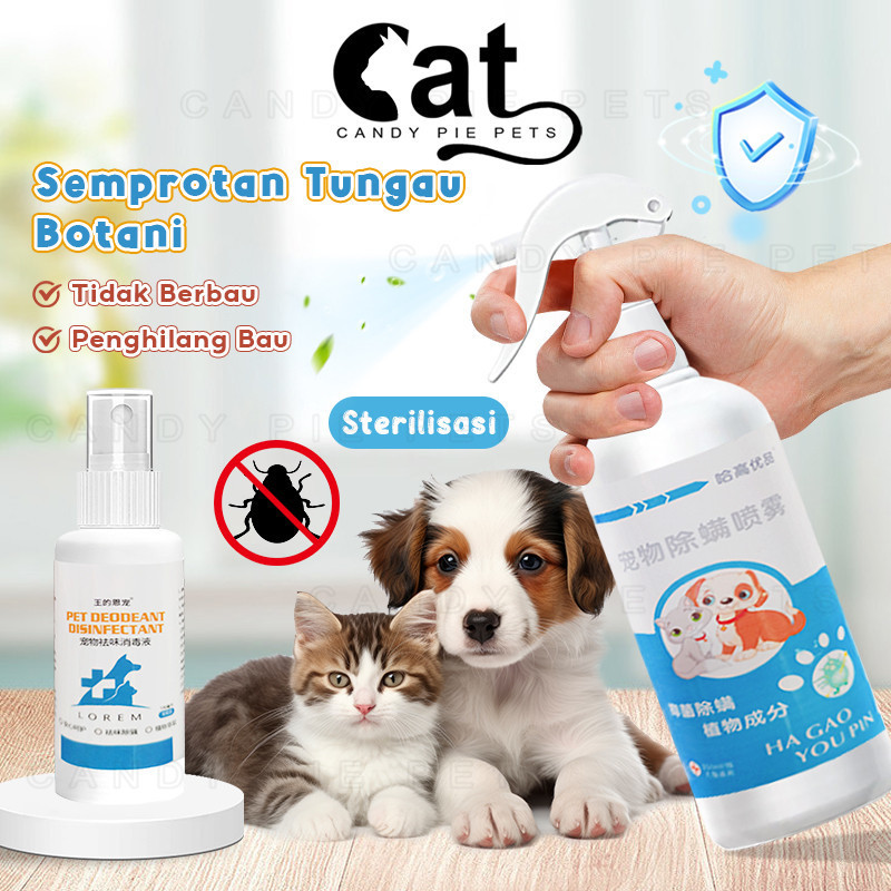Jual 250ml Tungau Spray Flea Tick Spray Kucing Disinfektan Spray 100ml ...