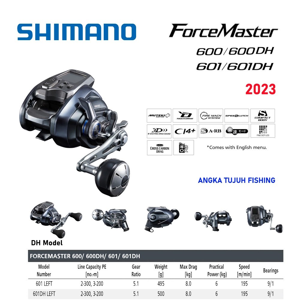 Jual Shimano ForceMaster Force Master 600 601 600DH 601DH Model 2023 Electric Reel Pancing ...