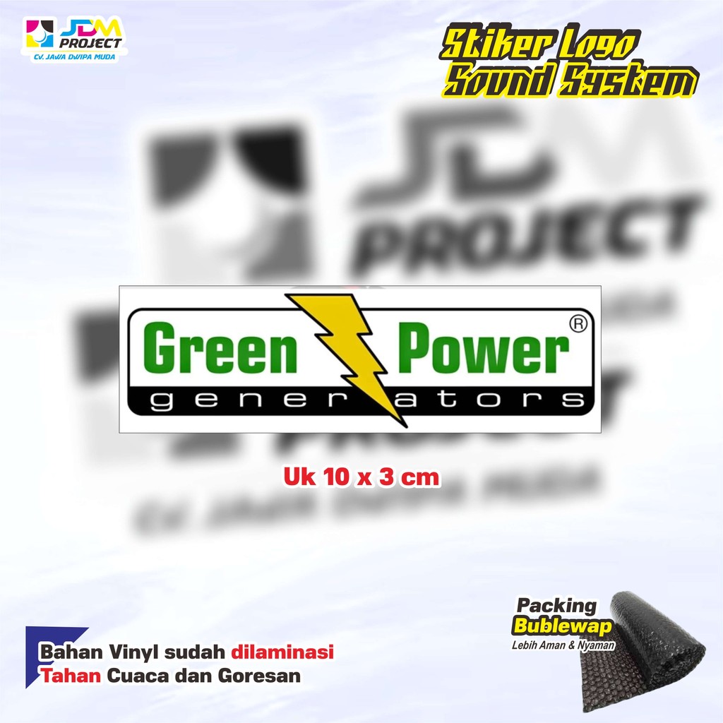 Jual JDM Project - Stiker Green Power Racing Sponsor Motor Vynil Anti ...