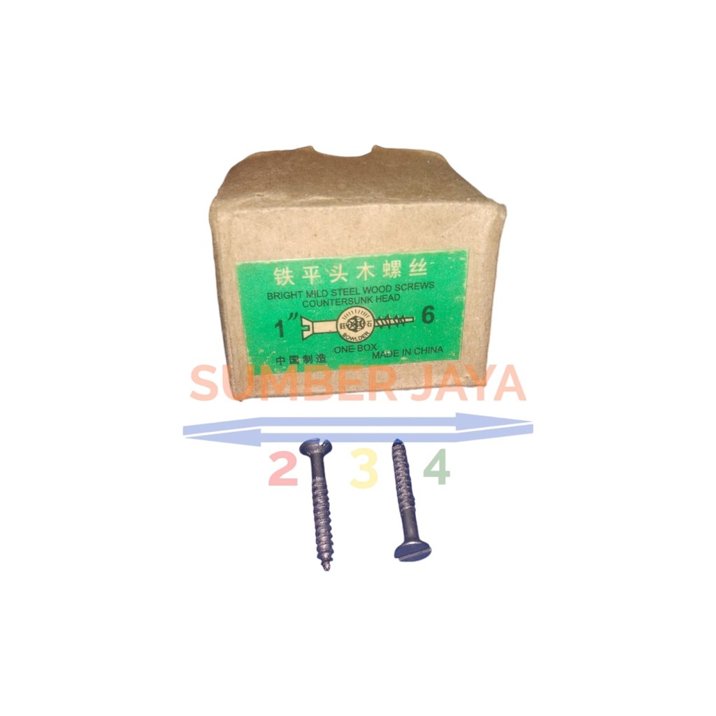 Jual Skrup Kayu / Wood Screw - 1" x 6 | Shopee Indonesia